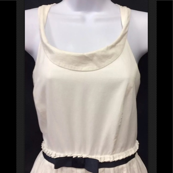 Aryeh | Dresses | Aryeh Fit Flare Sundress Pleated Skirt White Boho ...